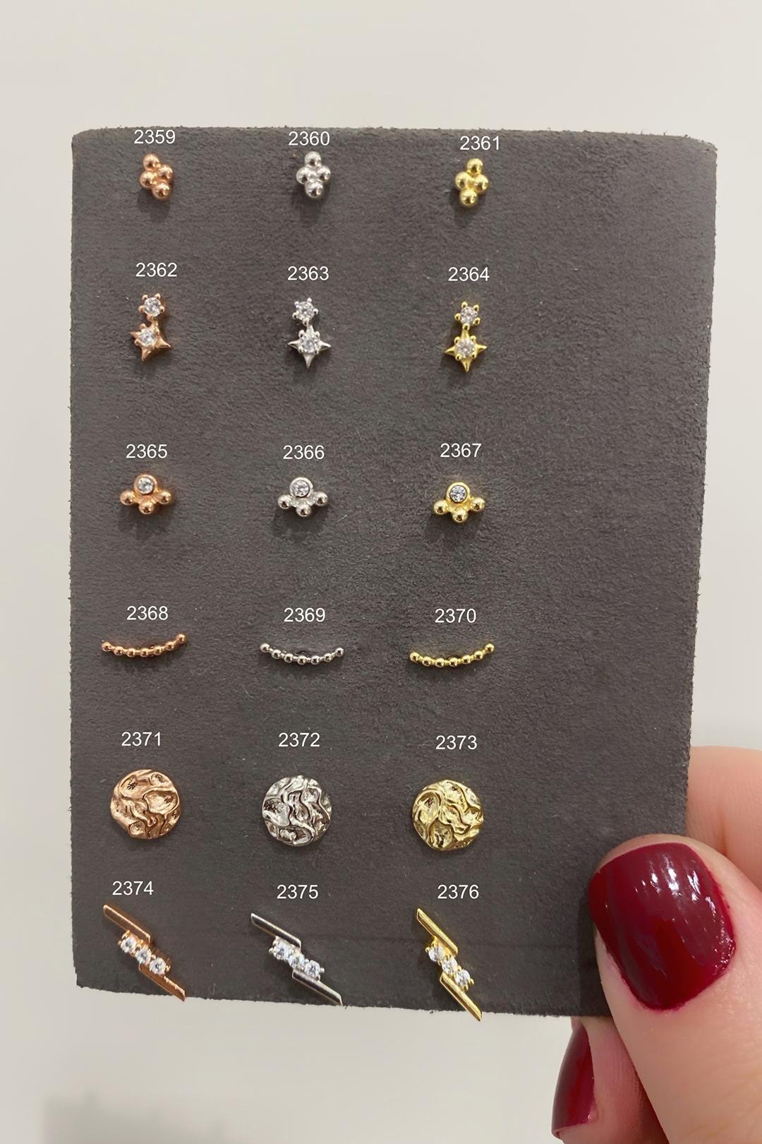 Geometric Bar Piercing,pole Star,moon Helix Piercing,screw Back,stud ...