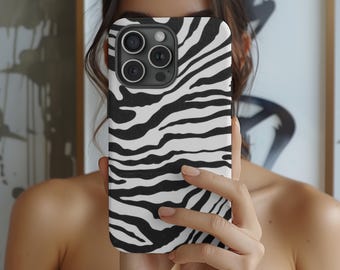 Blue Zebra Print Phone Case - Etsy