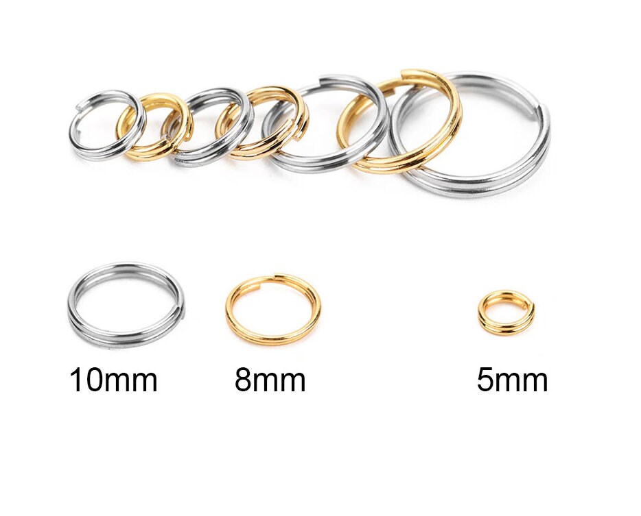 5mm Round Split Ring Double Loop Key Rings Keychain Rustproof Metal - Etsy