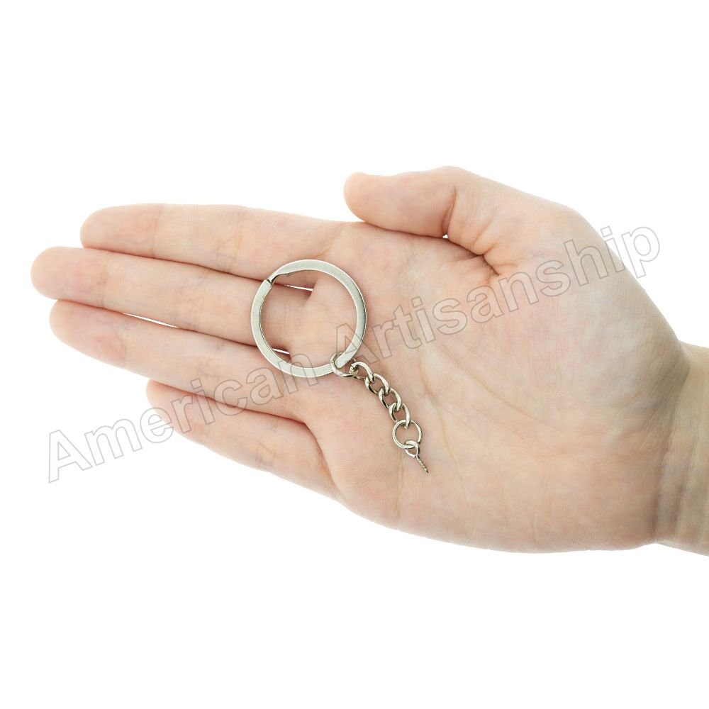Keychain Flat Rings Split Jump Rings Screw Eye Pins Screws Crafts ...