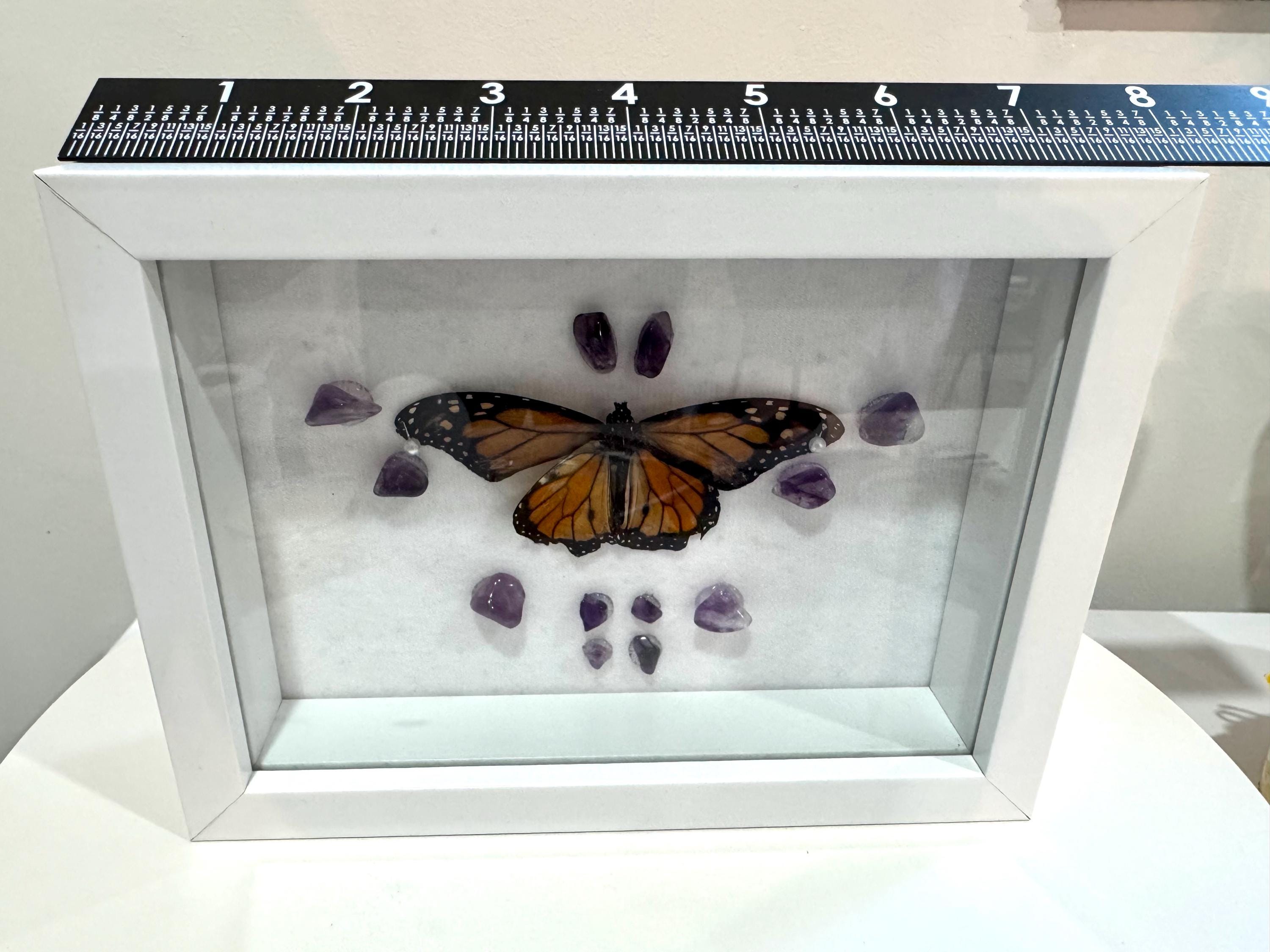 Monarch Butterfly With Amethsyt Crystal Grid- Ethically Sourced Pinned ...
