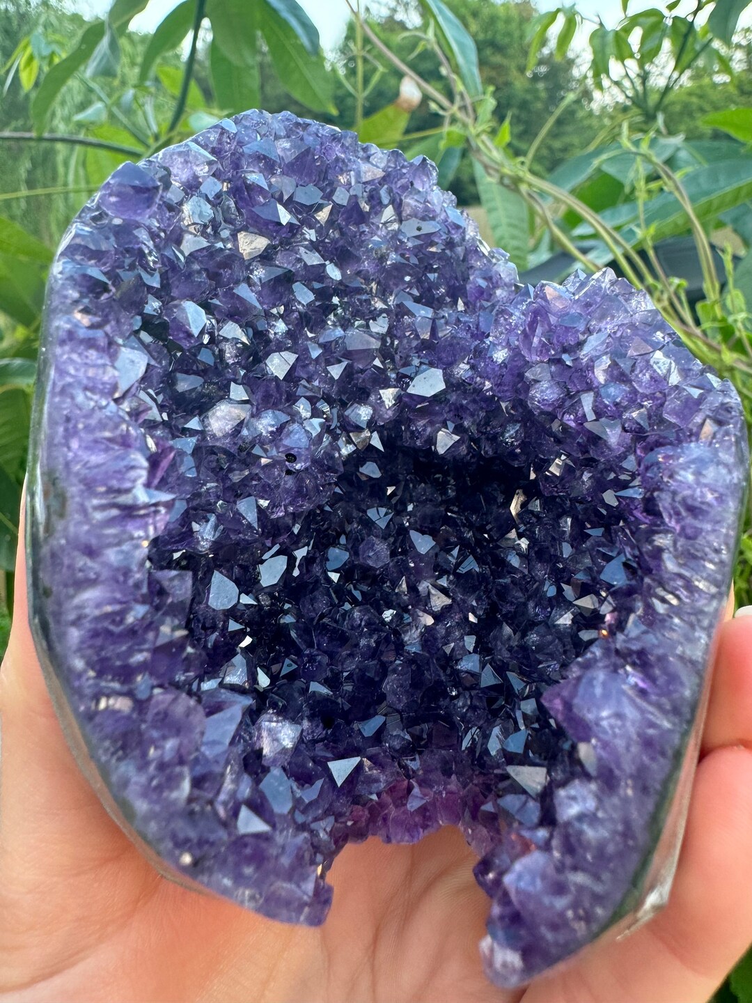 Amethyst Geode Cathedral Cut Base Uruguayan Amethyst - Etsy