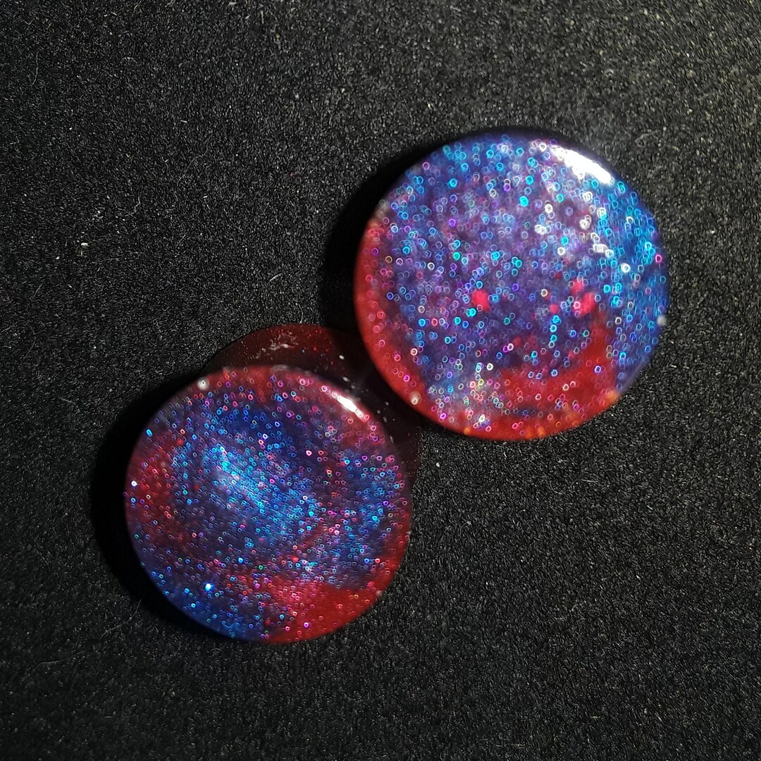 00G Gauges Red & Blue Marble Swirl - Etsy