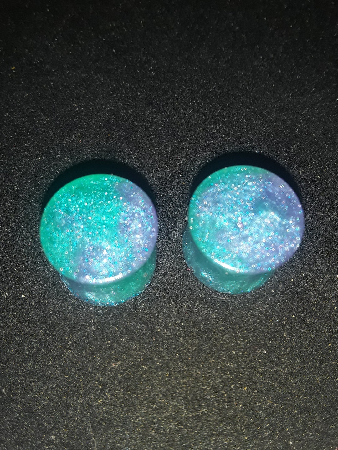 1/2 Inch Gauges Purple and Green Marble - Etsy UK