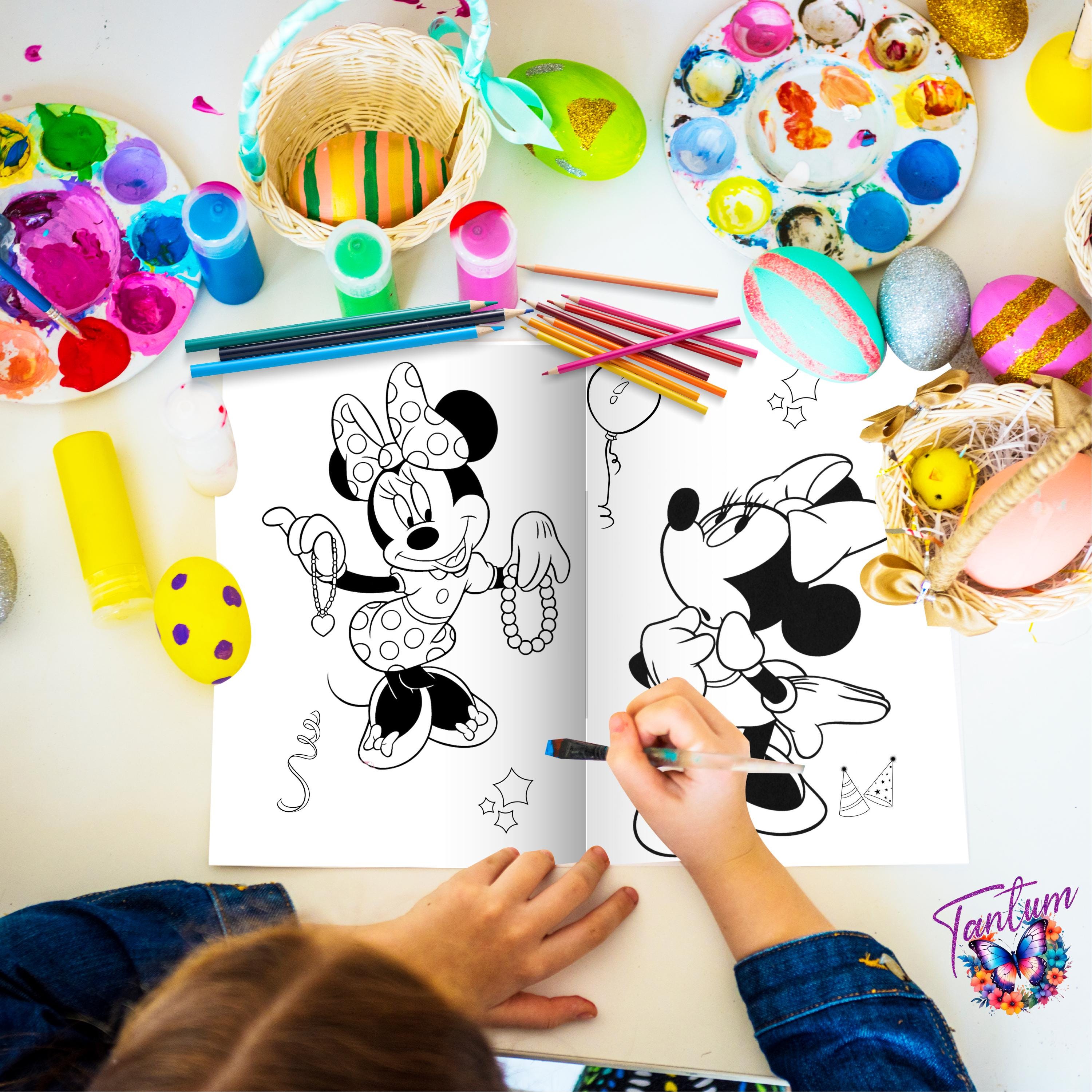 Editable Minnie Mini Coloing Book, Minnie Coloring Book, Minnie Party ...