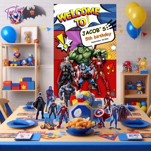 Superhero Welcome Sign, Superhero Welcome Poster, Superhero Birthday ...
