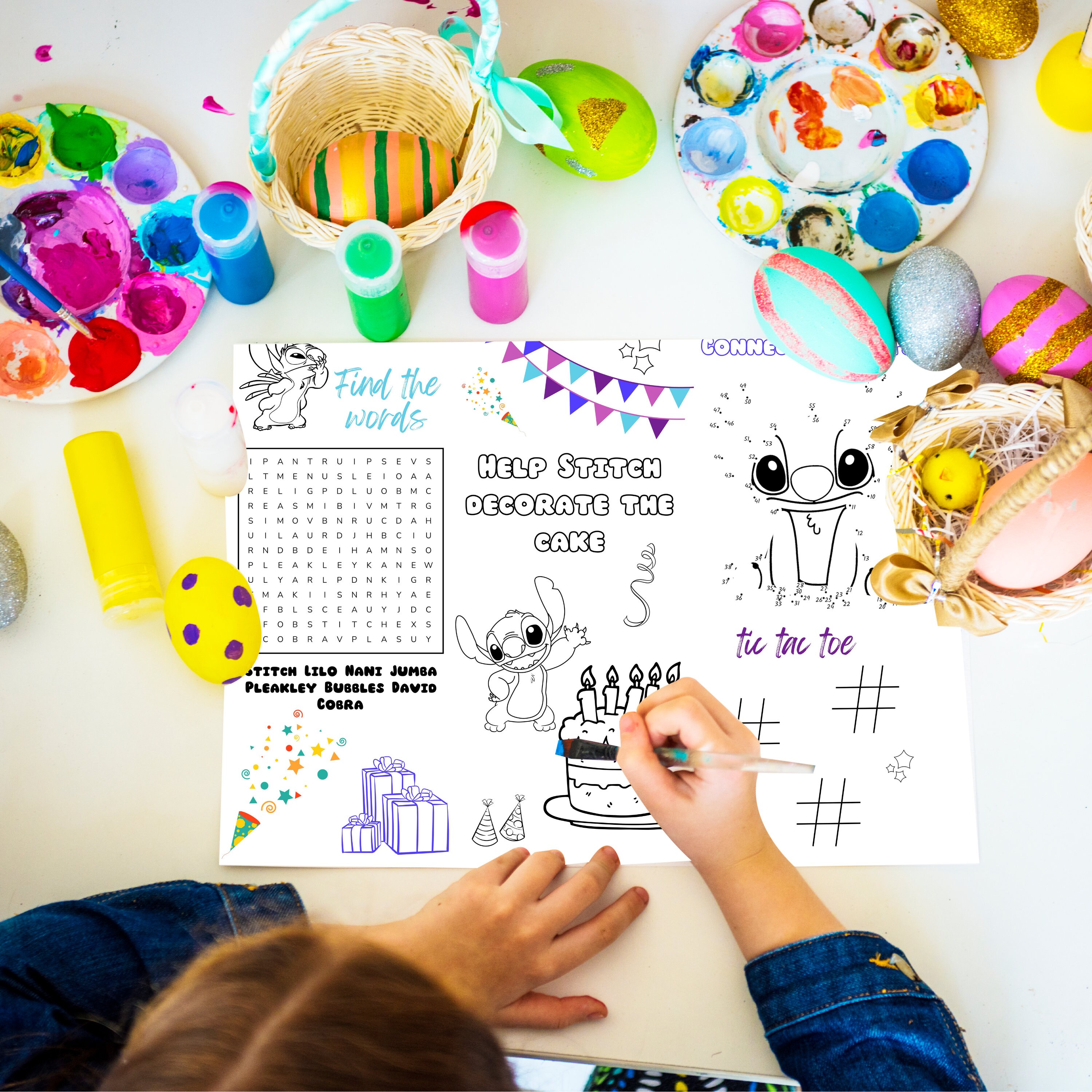 Printable Stitch Activity Sheet, Stitch Trifold, Stitch Coloring Page ...