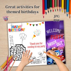 Printable Inside Out Activity Sheet, Inside Out Coloring Page, Kids ...