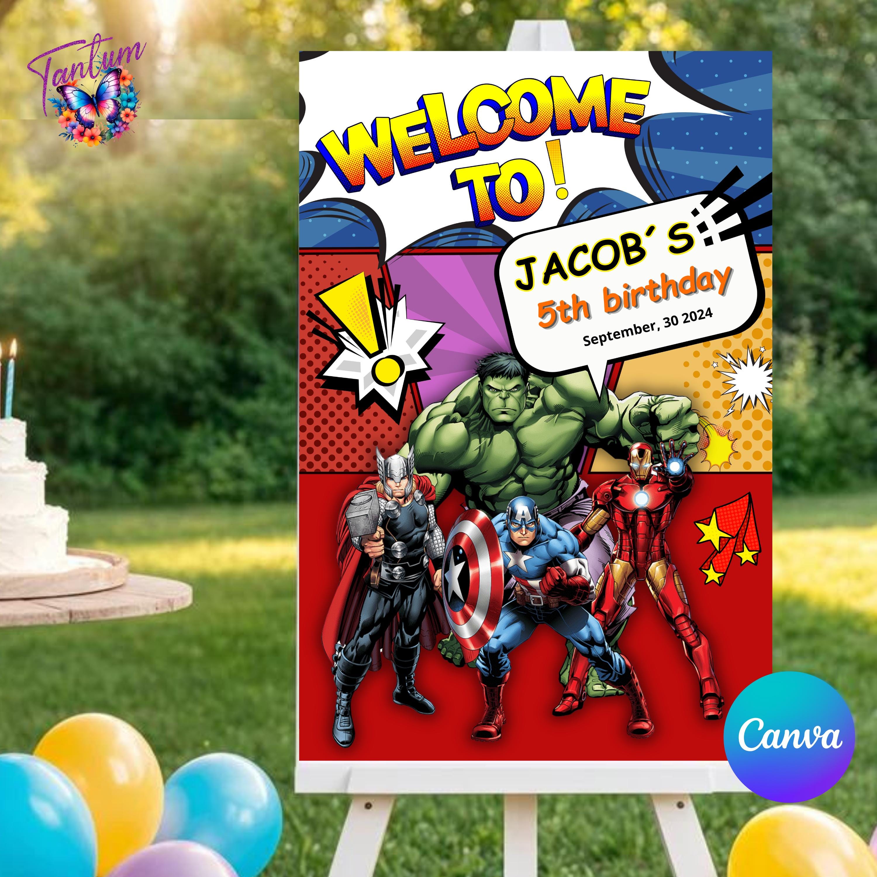 Superhero Welcome Sign, Superhero Welcome Poster, Superhero Birthday ...