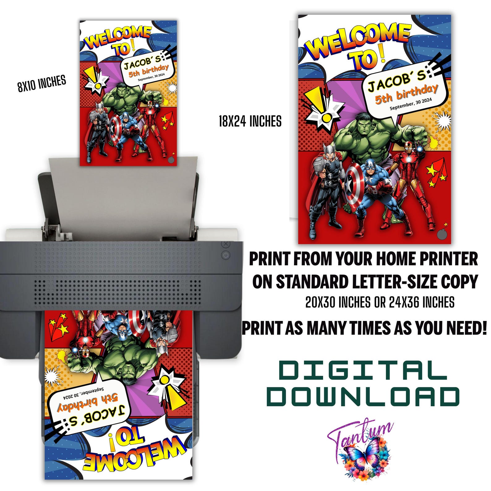 Superhero Welcome Sign, Superhero Welcome Poster, Superhero Birthday ...