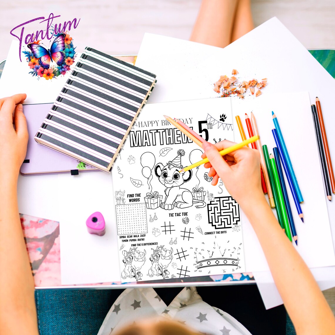 Personalized Birthday Party Mat, the Lion King Birthday Party Activity ...