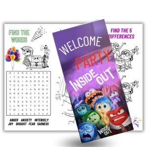 Printable Inside Out Activity Sheet, Inside Out Coloring Page, Kids ...