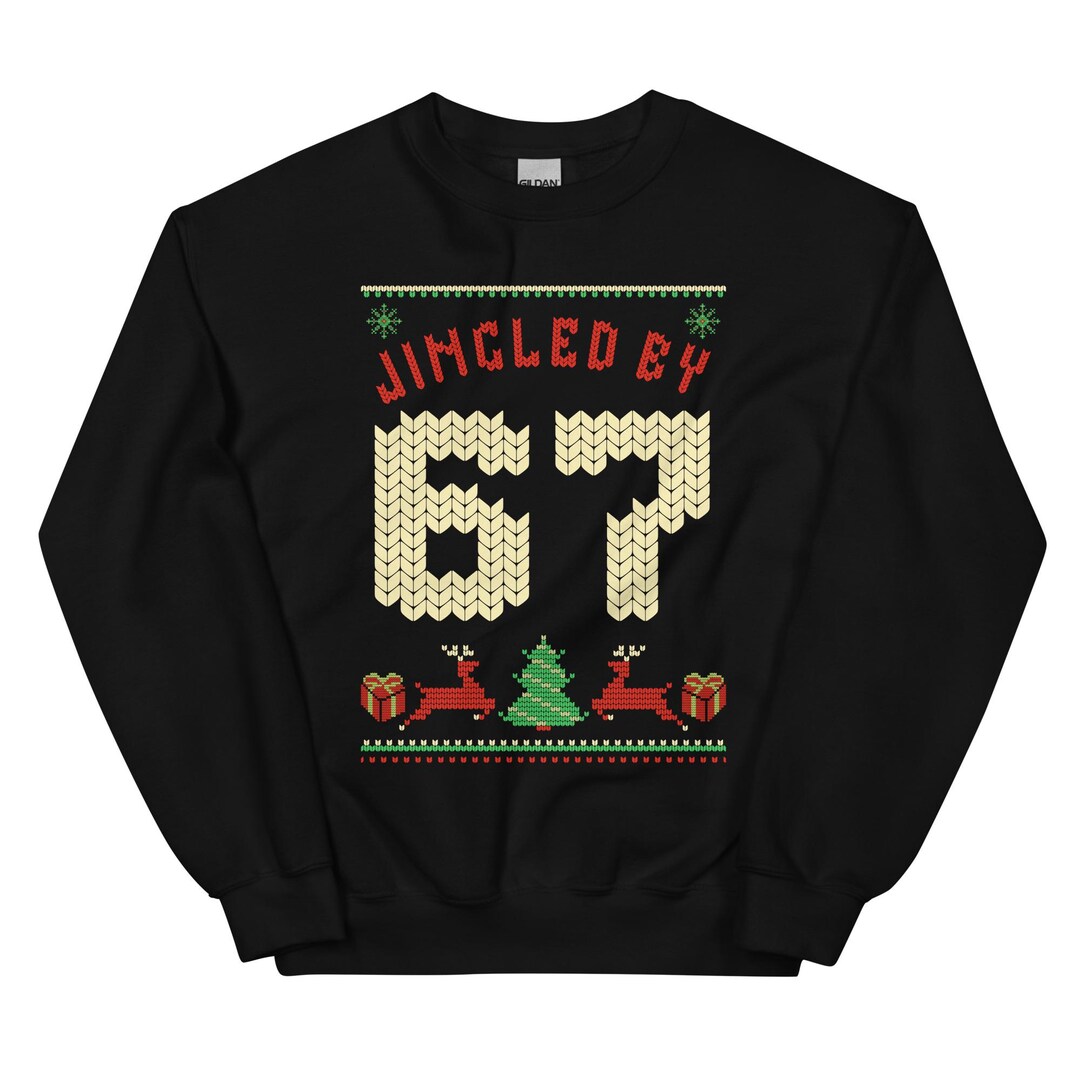 Jingled by 67 Christmas, Six Seven Ugly Christmas Gen Alpha Meme Unisex ...
