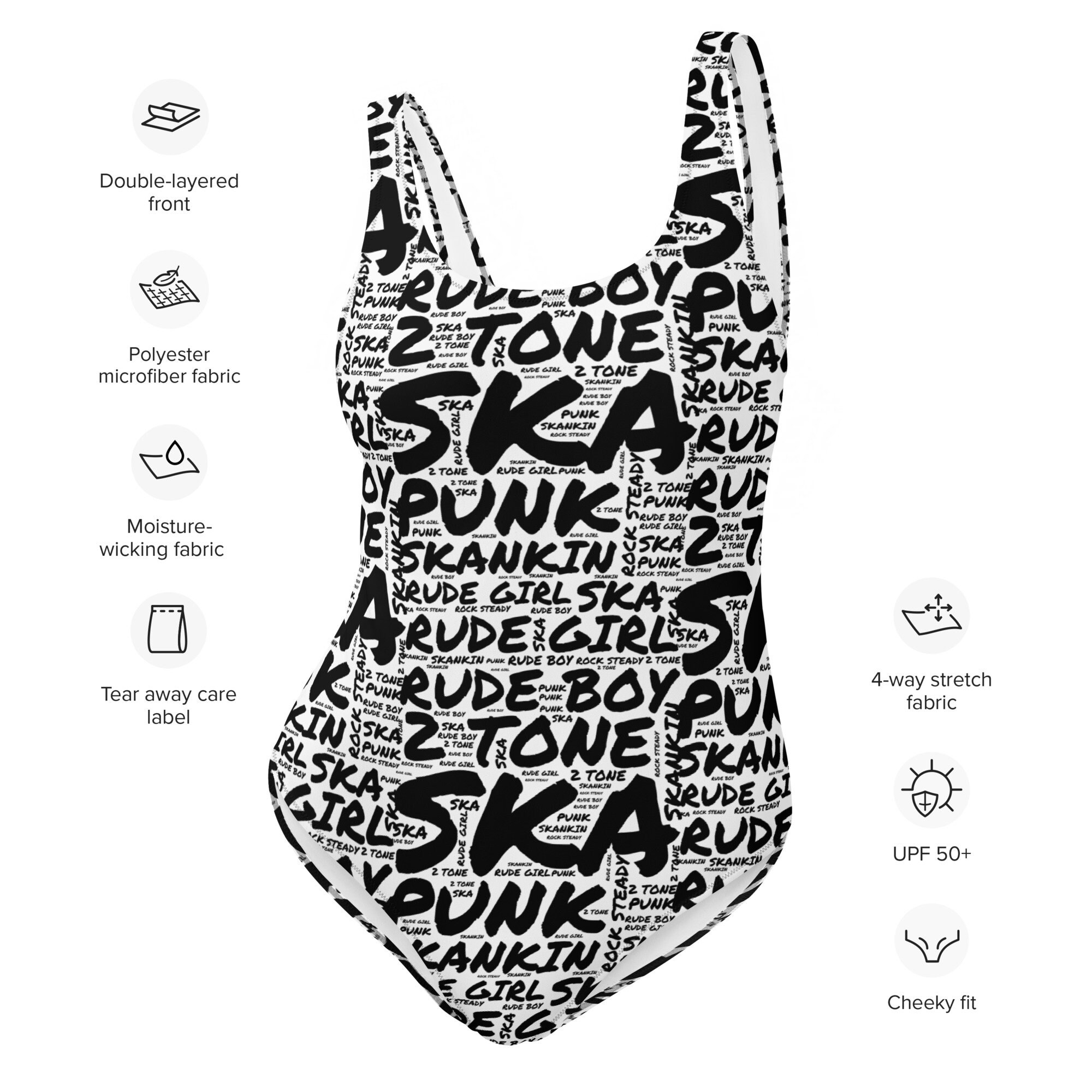 One-piece Swimsuit 2 Tone Ska Rude Girl 2 Tone Ska Ska - Etsy