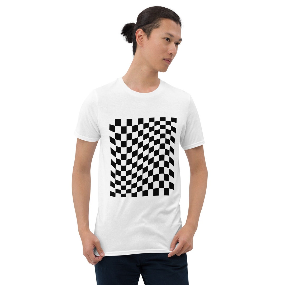 Unisex Black White Checkerboard, 2 Tone Ska Punk, Checkered Wave, Retro ...