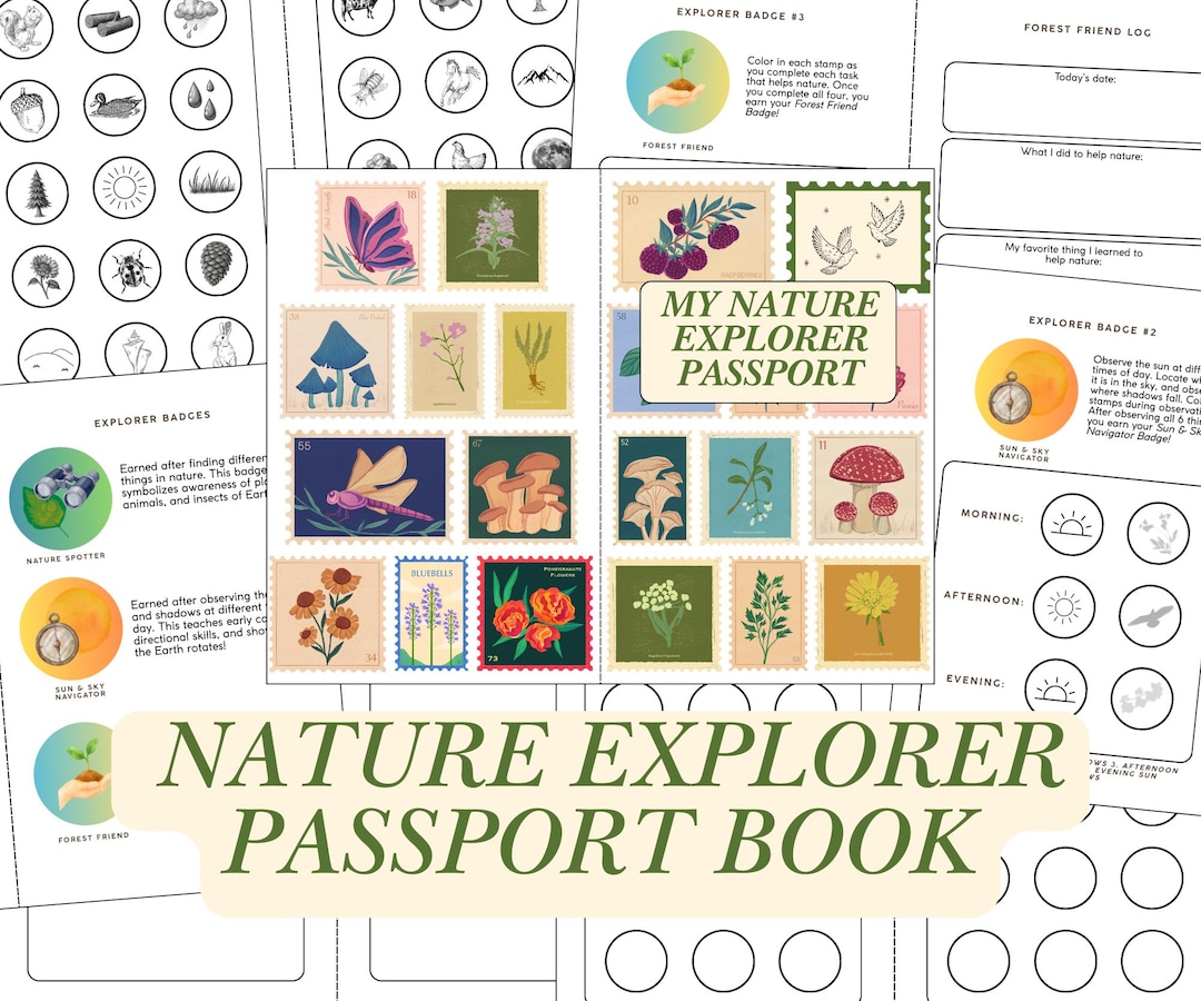 Kids Nature Explorer Passport Printable | Outdoor Nature Journal ...