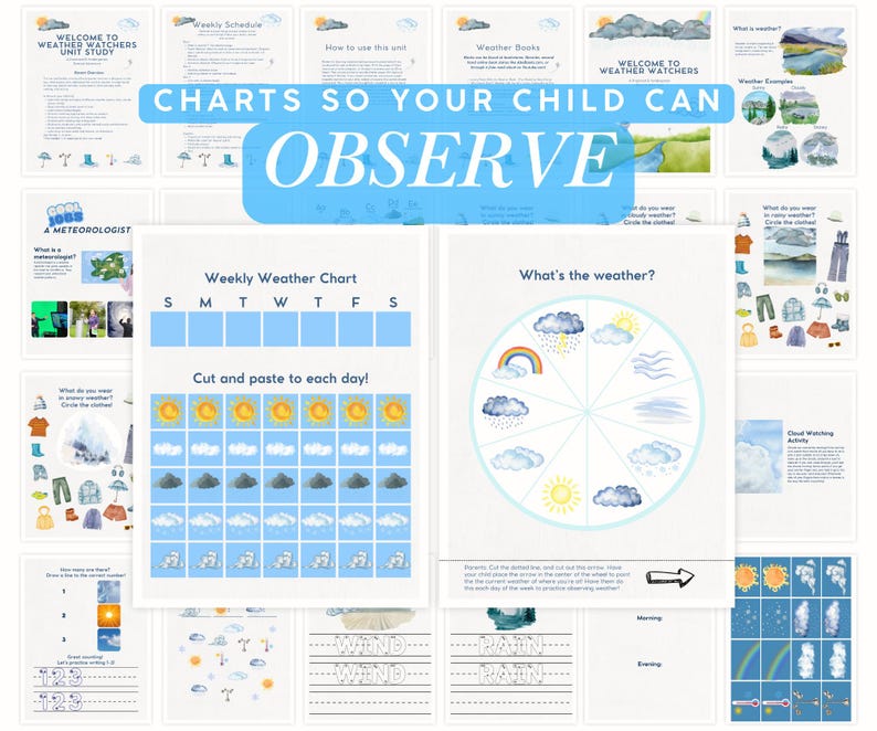 Weather Watchers Unit Study | A Preschool & Kindergarten Science Course ...