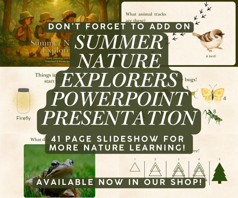 Summer Nature Alphabet Printable | A-Z Nature Letters for Preschool ...