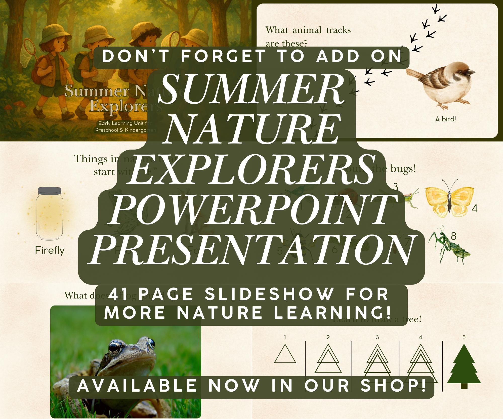 Summer Nature Alphabet Printable | A-Z Nature Letters for Preschool ...