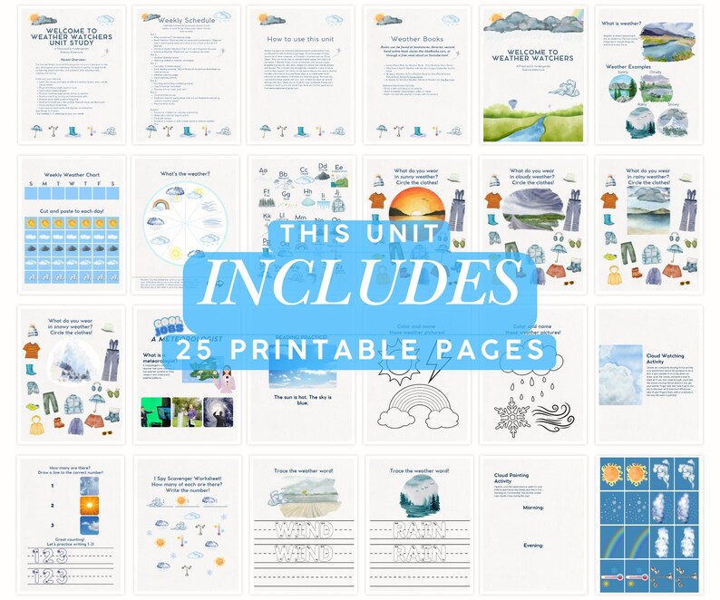 Weather Watchers Unit Study | A Preschool & Kindergarten Science Course ...