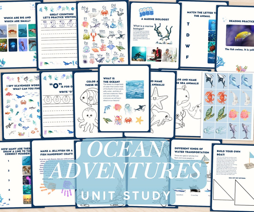 Ocean Adventures Unit Study | A Preschool & Kindergarten Science Course ...