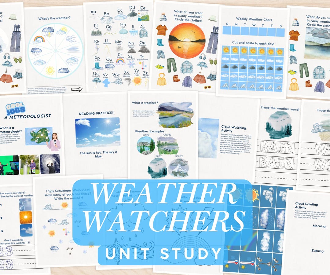Weather Watchers Unit Study | A Preschool & Kindergarten Science Course ...