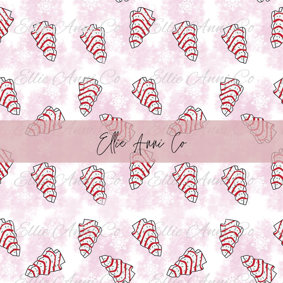 Christmas Tree Cake Seamless Pattern Design, Sublimation Tumbler ...