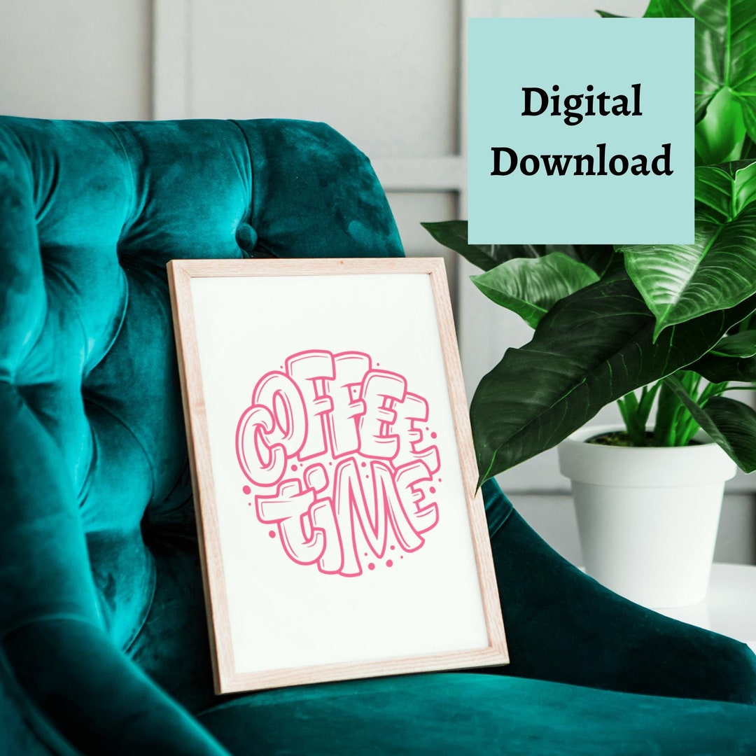 Digital Coffee Wall Art, Printable Wall Art, Printable Coffee Wall Art ...