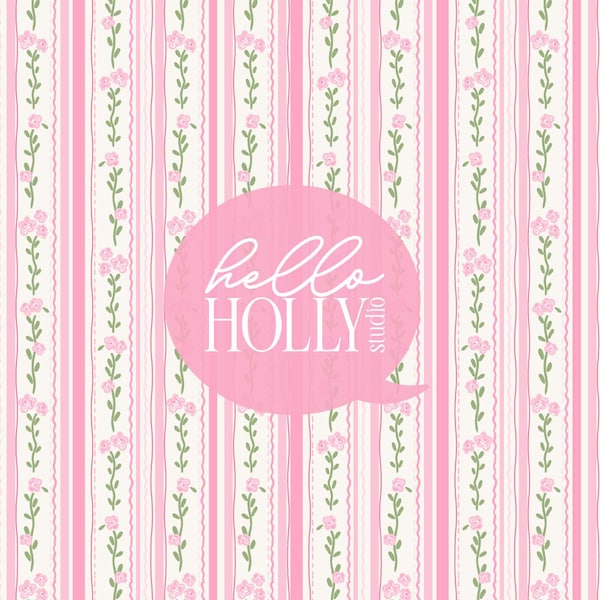 Floral Stripe Fabric - Etsy