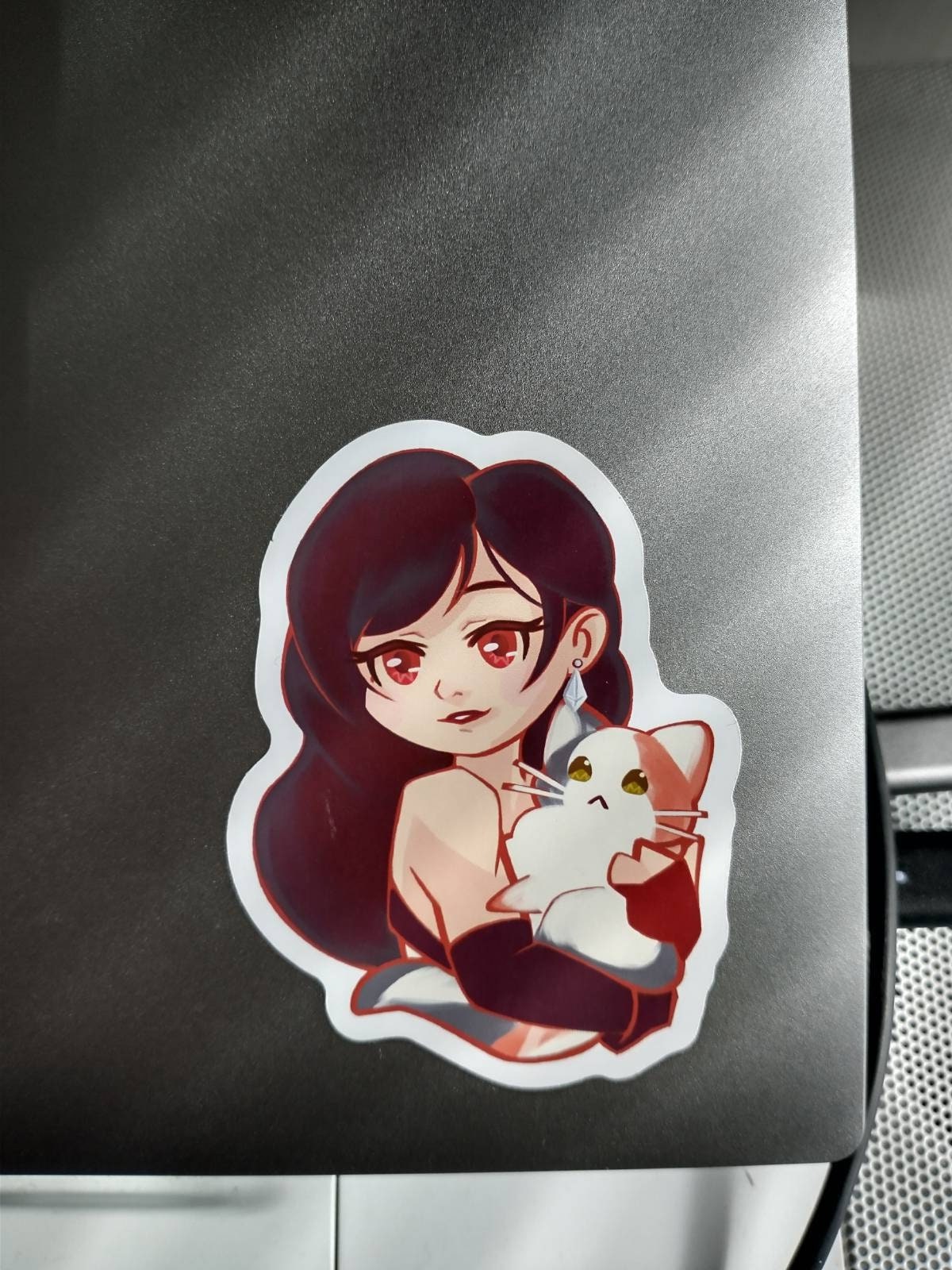 Tifa Holding a Cat Sticker. Final Fantasy VII - Etsy