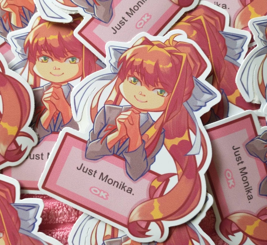 Just Monika, Doki Doki Literature Club Sticker - Etsy