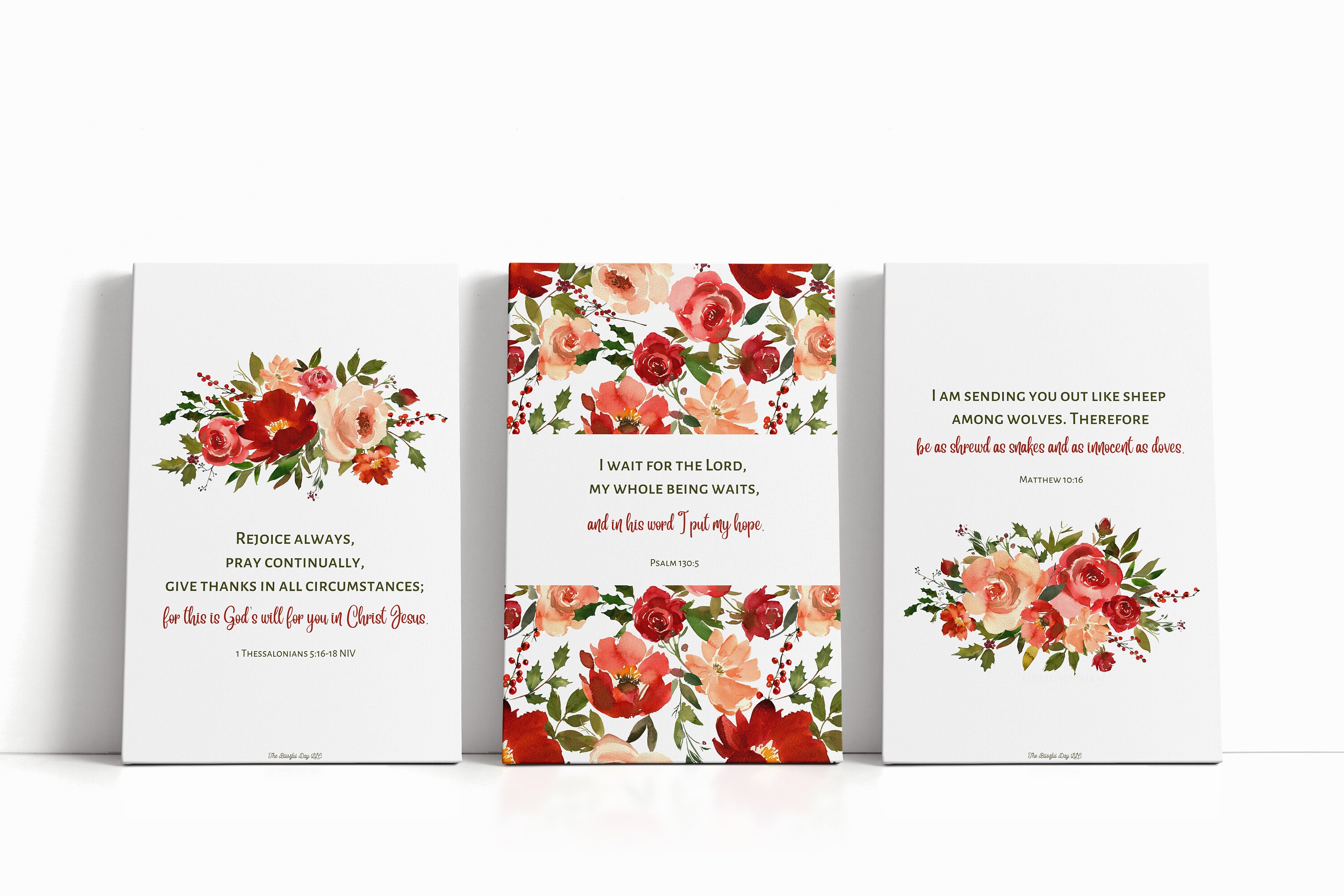 3-piece English Bible Verses Printable Christian Printable - Etsy