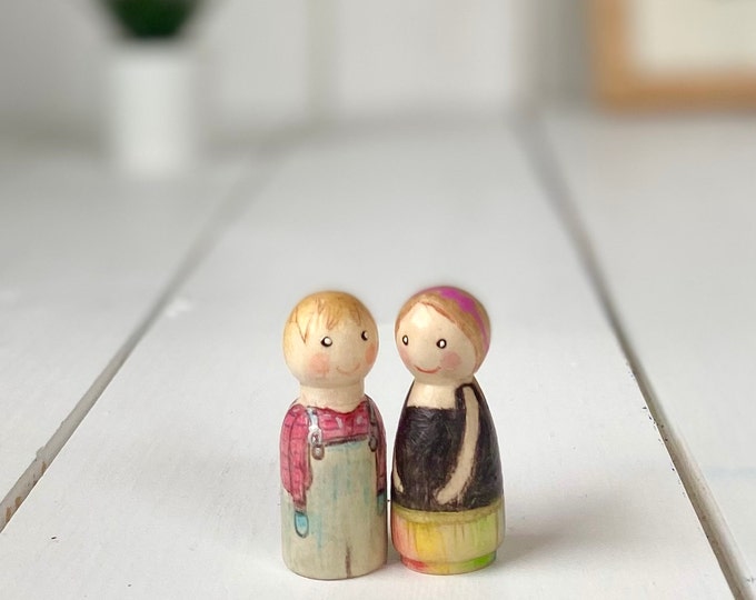 Easter Peg Dolls DIY Easter Craft for Kids Unfinished Wood Peg Dolls ...