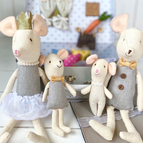 Mouse Family Plush - Etsy
