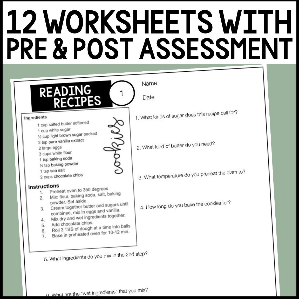 Functional Reading Worksheets, Special Education, Homeschool, Sped ...