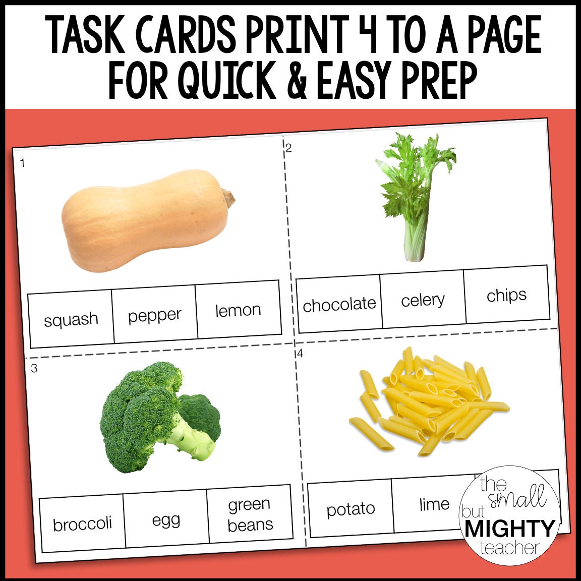 Life Skills Task Cards, Task Boxes, Special Education, Food ...
