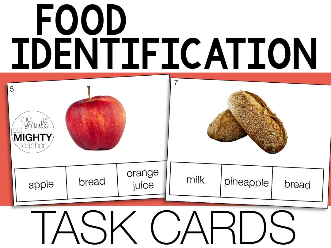 Life Skills Task Cards, Task Boxes, Special Education, Food ...