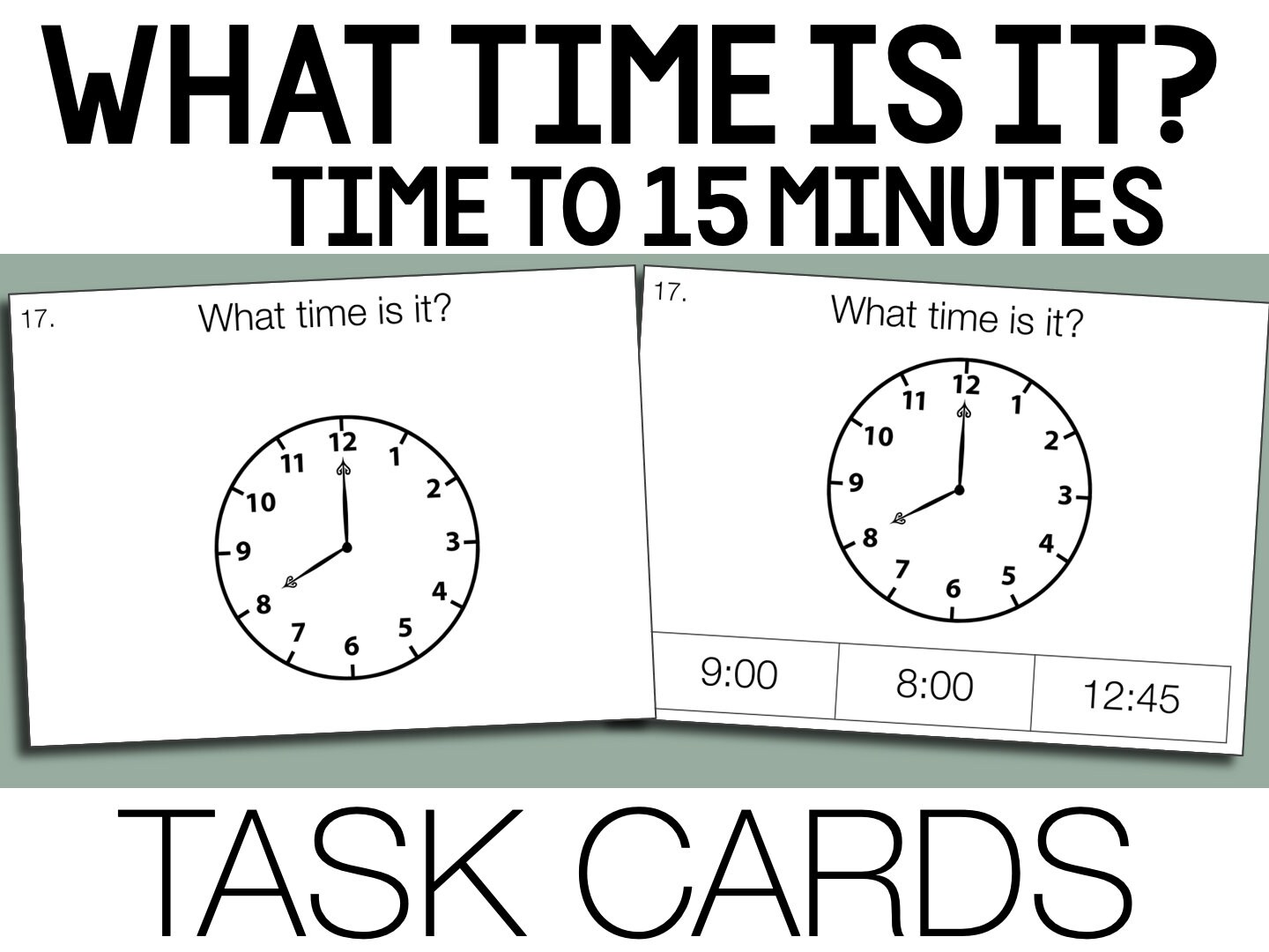 Telling Time, Reading a Clock Task Cards, Homeschool, Special Ed - Etsy