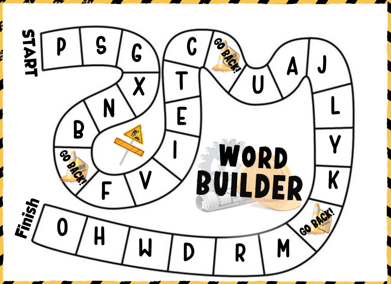 Kids Learning Game Printable Printable Game CVC Word Builder - Etsy