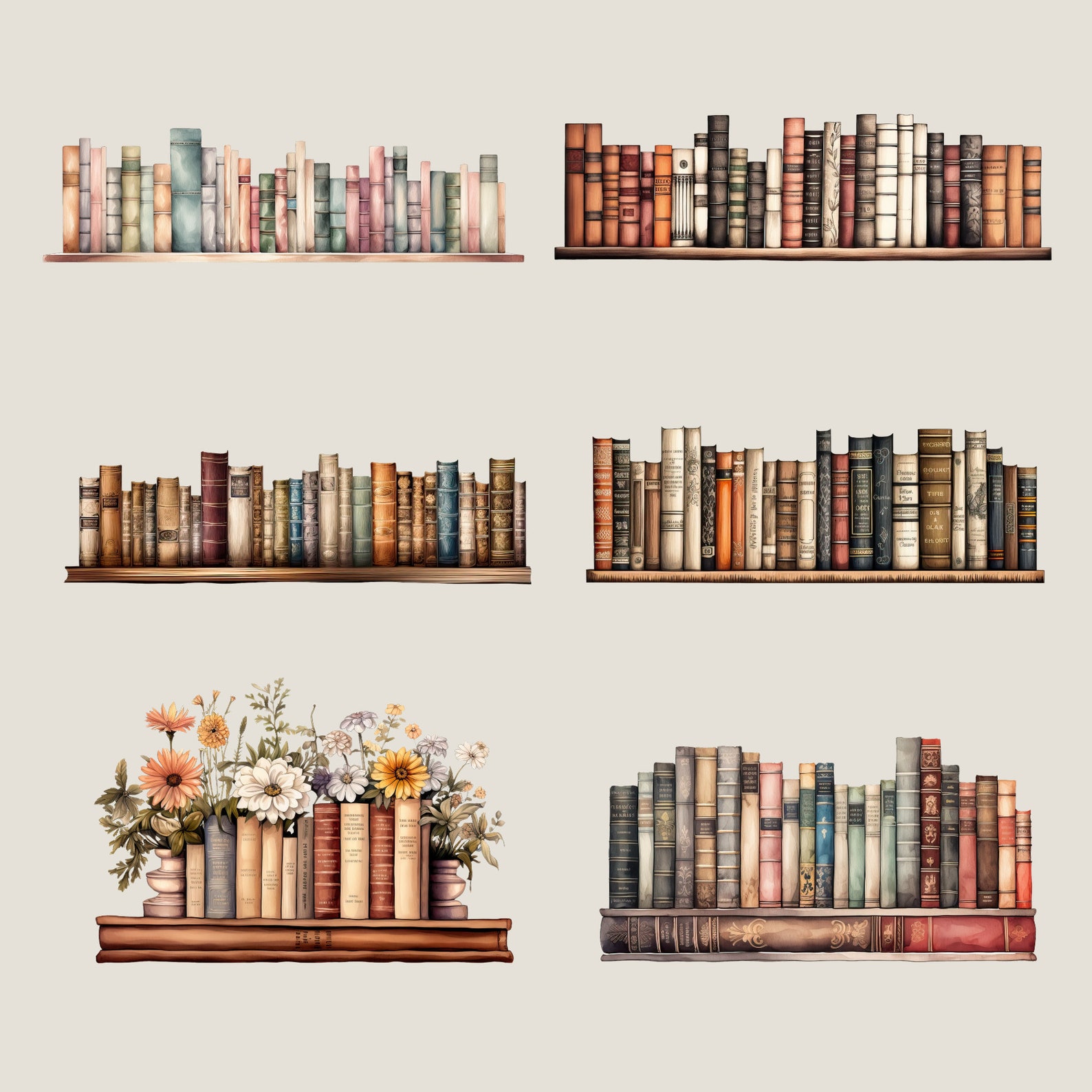 Book Border Clipart Pack, Vintage Border, Paper Book, Junk Journal ...