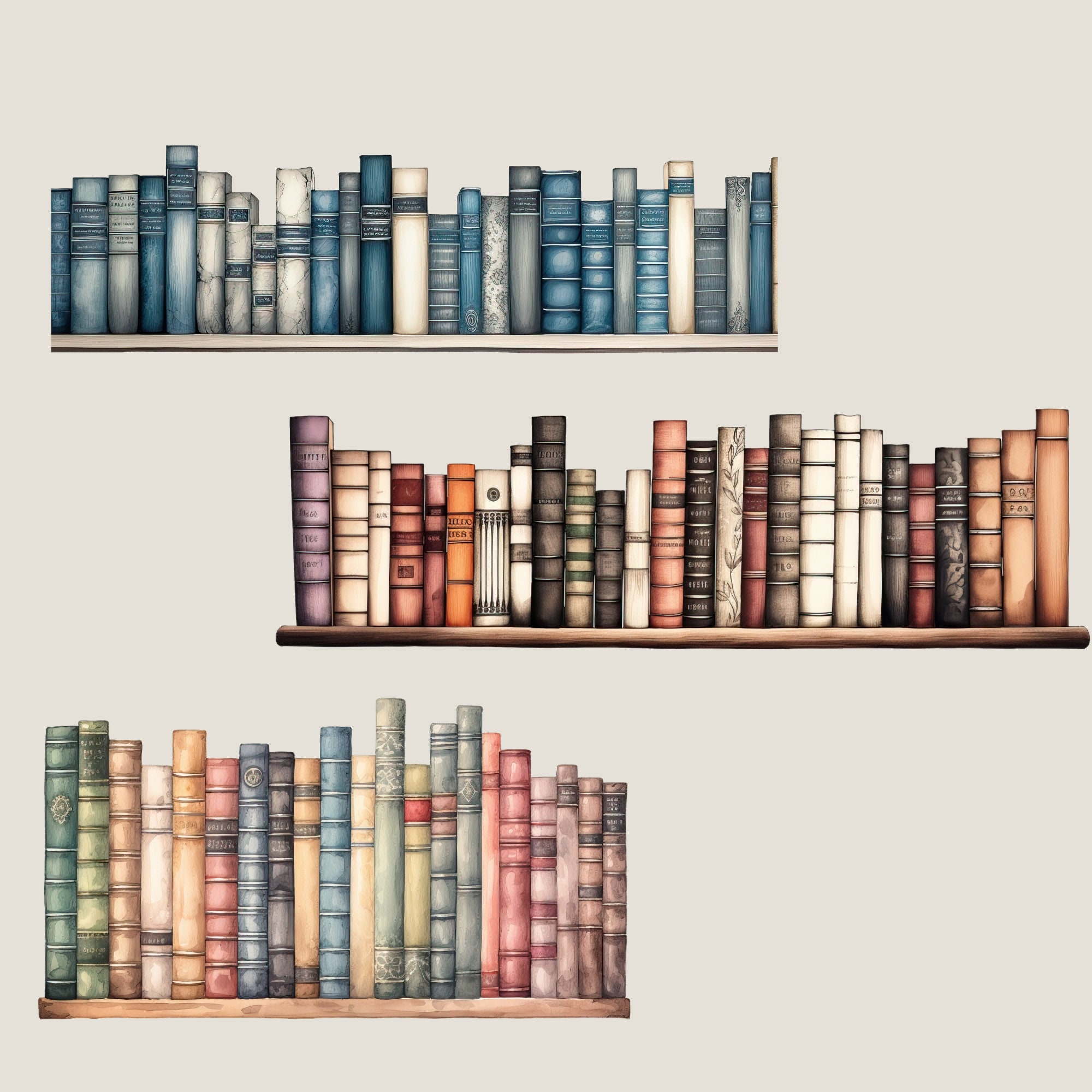 Book Border Clipart Pack, Vintage Border, Paper Book, Junk Journal ...