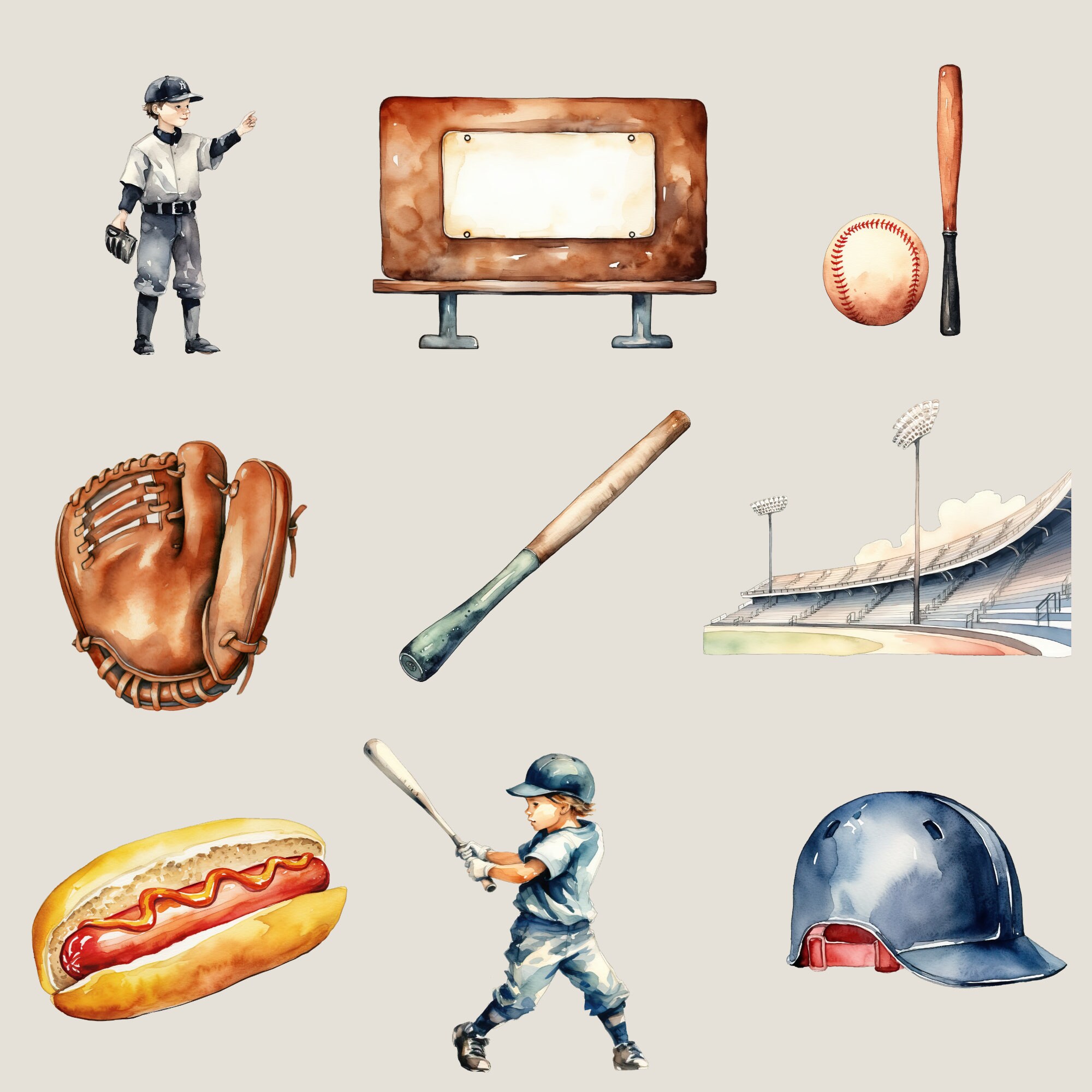 Baseball Clipart Pack, Baseball Bat PNG, Sports, Boy Clipart, Sports ...