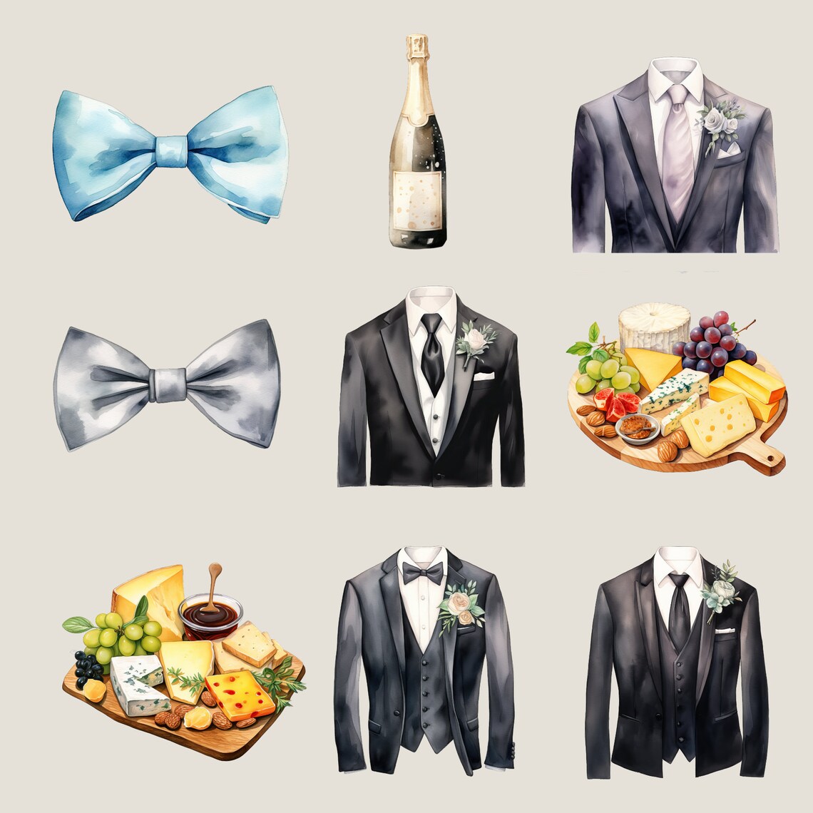 Wedding Clipart Pack, Bridal Watercolor, Bridal Shower, Wedding ...