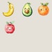 Cute Fruits Clipart Pack, Kawaii Fruit Clipart, Cute Exotic Fruits ...