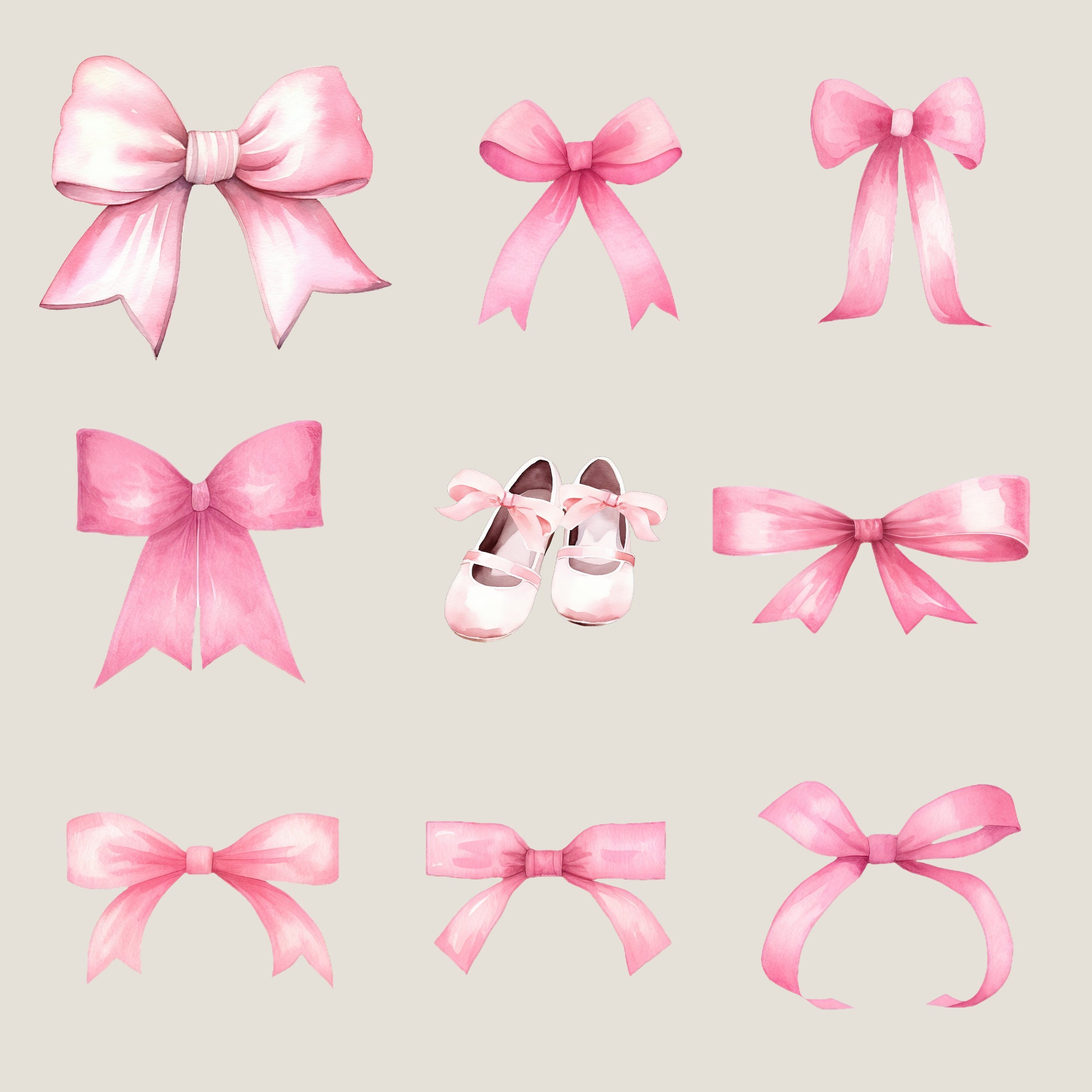 Coquette Clipart Pack, Pink Bows, Coquette Cherry Bow PNG, Coquette ...
