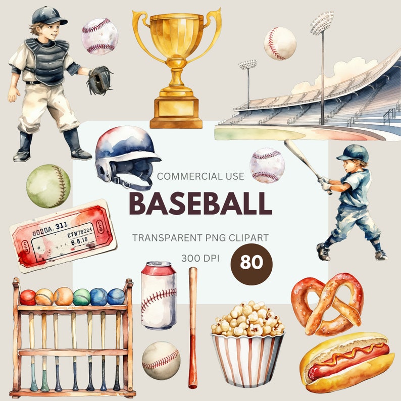 Baseball Clipart Pack, Baseball Bat PNG, Sports, Boy Clipart, Sports ...