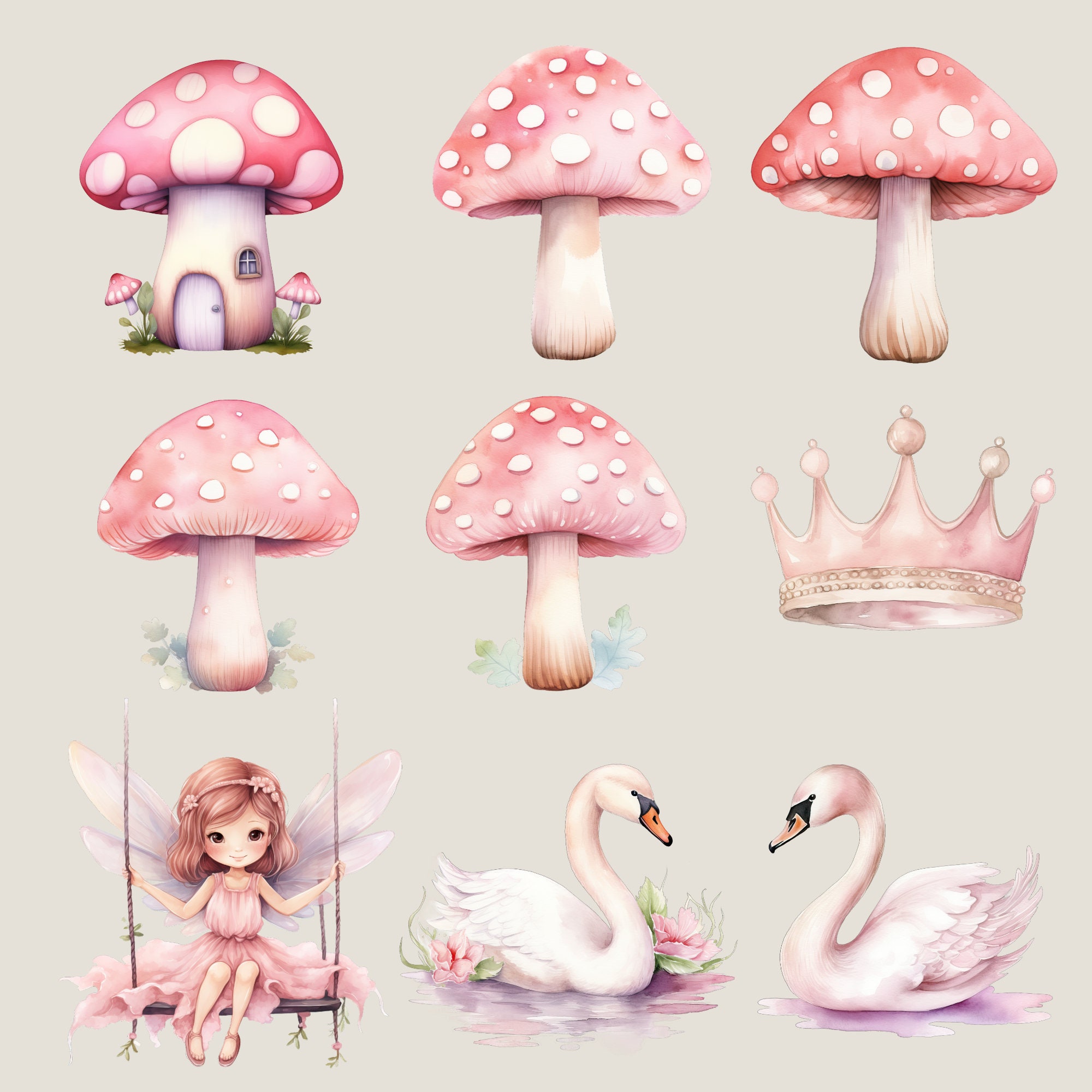 Magical Fairy Clipart Pack, Watercolor Pastel Fairies, Fairy Garden ...