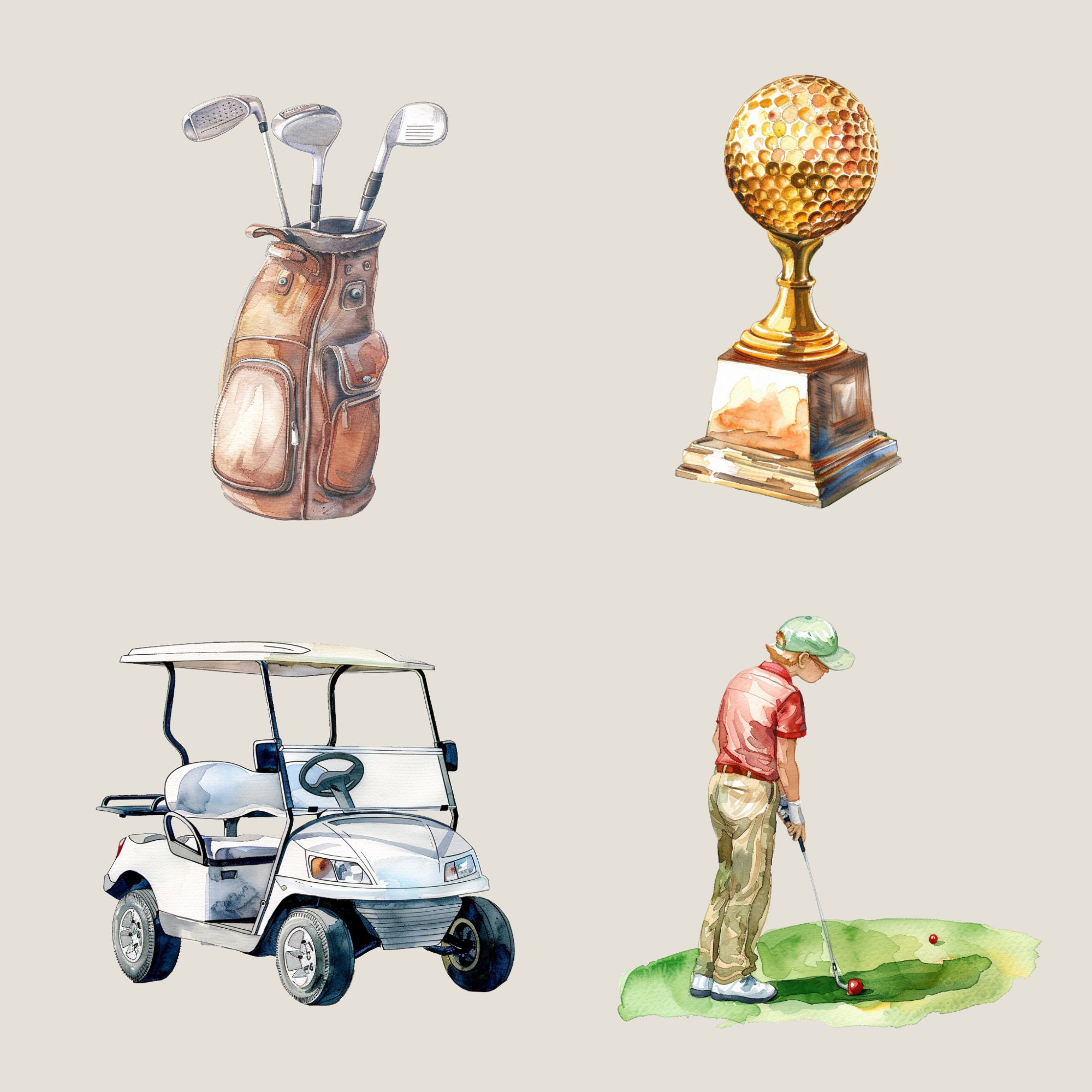 Golf Clipart Pack, Golf Club PNG, Sports, Boy Clipart, Sports Clipart ...