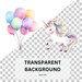 Unicorn Birthday Clipart, Pastel Unicorn, Rainbow Pony and Castle PNG ...