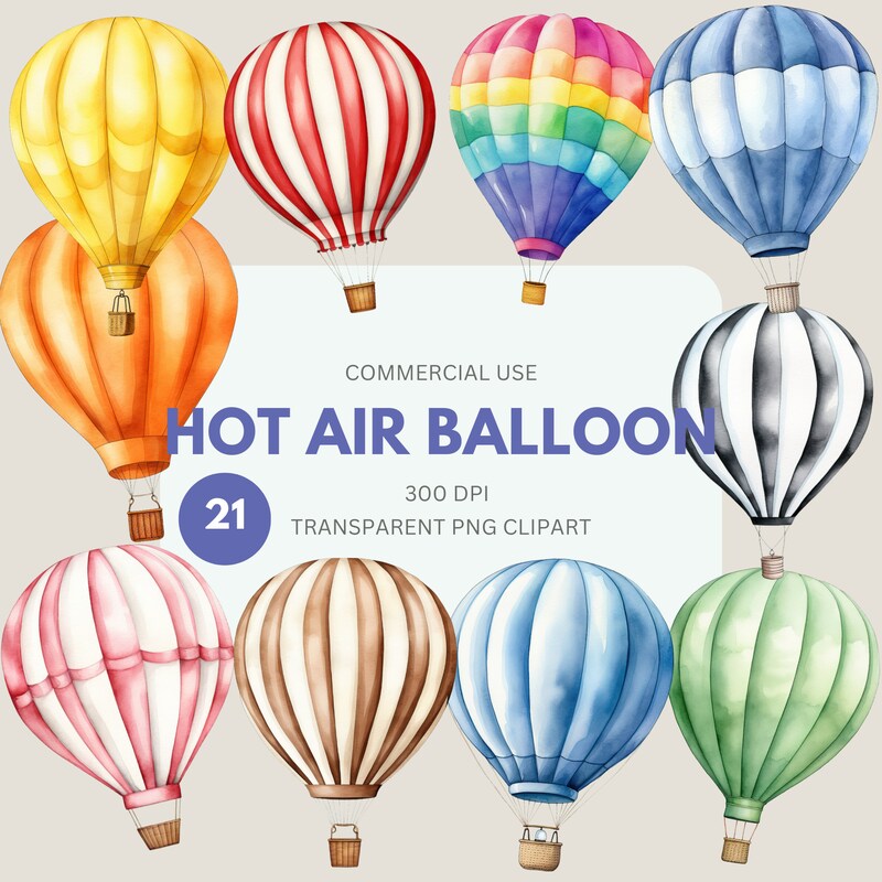 Air Balloon Clipart - Etsy